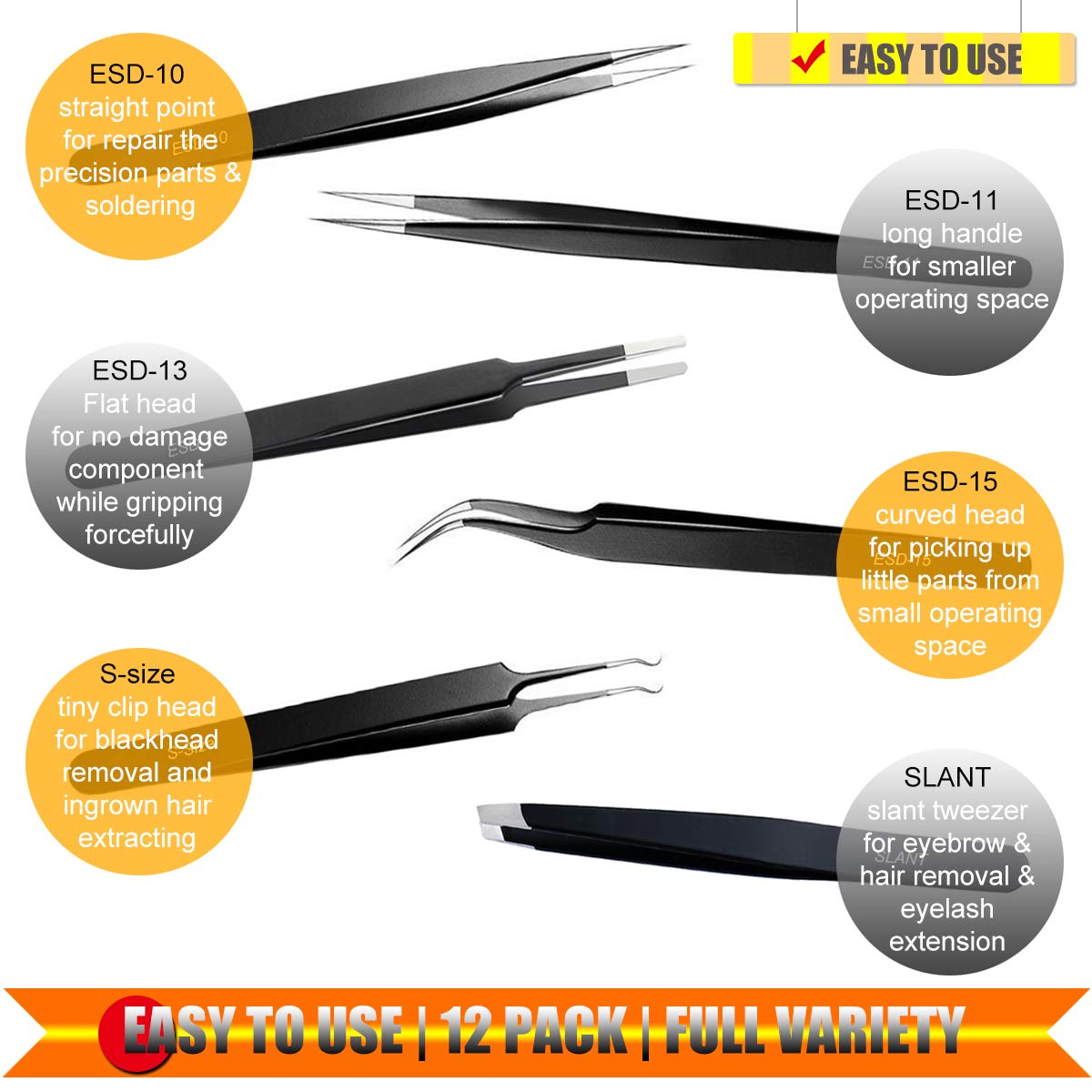Tweezers Precision Tweezer Set Craft Tweezers ⋆ Bold-Products USA